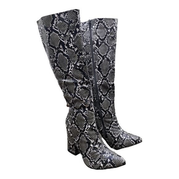 Chase + Chloe | Shoes | Chase Chloe Snake Desi Boots Sz 7 Nib | Poshmark